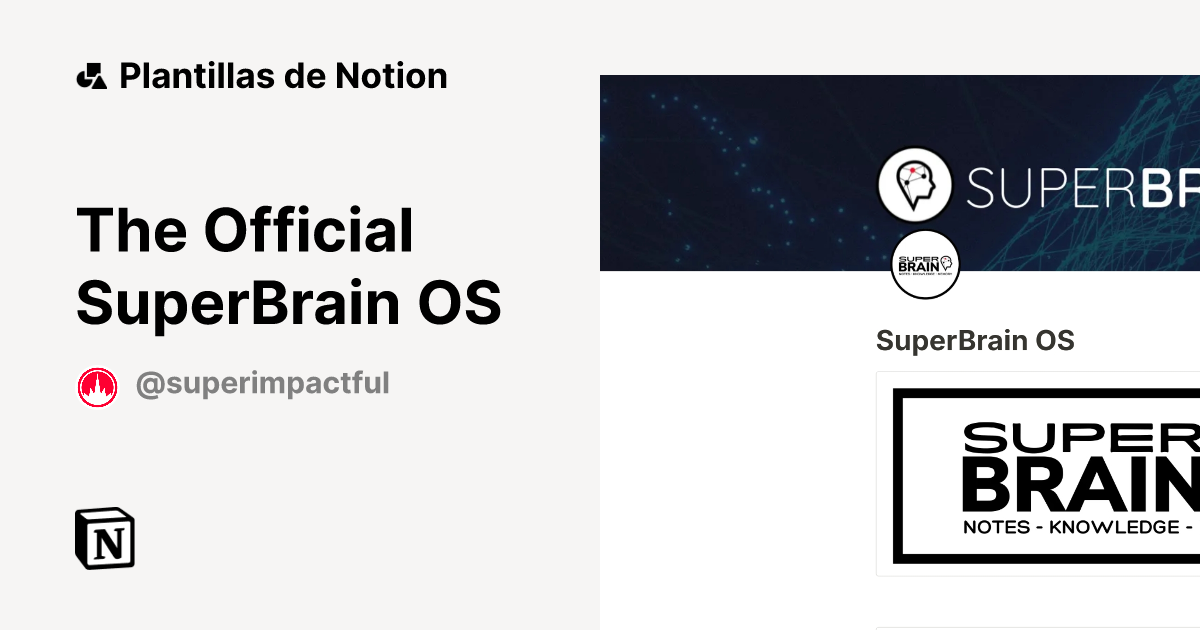 Plantilla The Official SuperBrain OS | Notion Marketplace