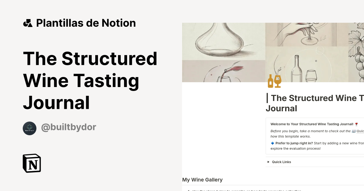 Plantilla The Structured Wine Tasting Journal de Built by Dor | Notion ...