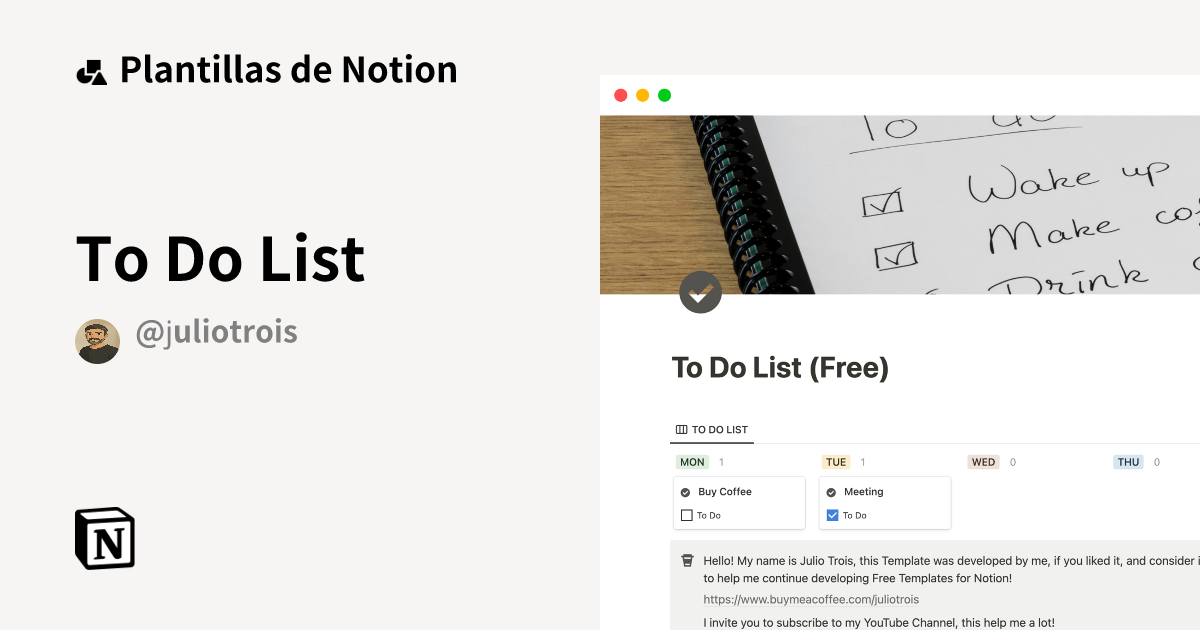 Plantilla To Do List | Notion Marketplace
