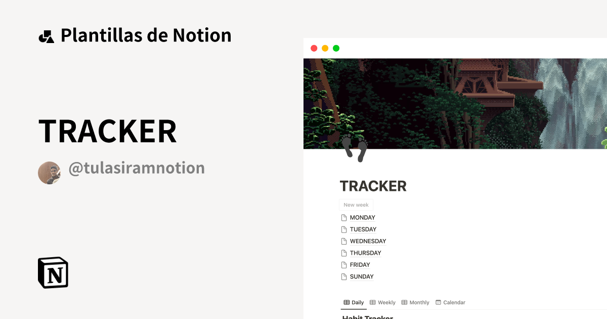 Plantilla TRACKER | Notion Marketplace