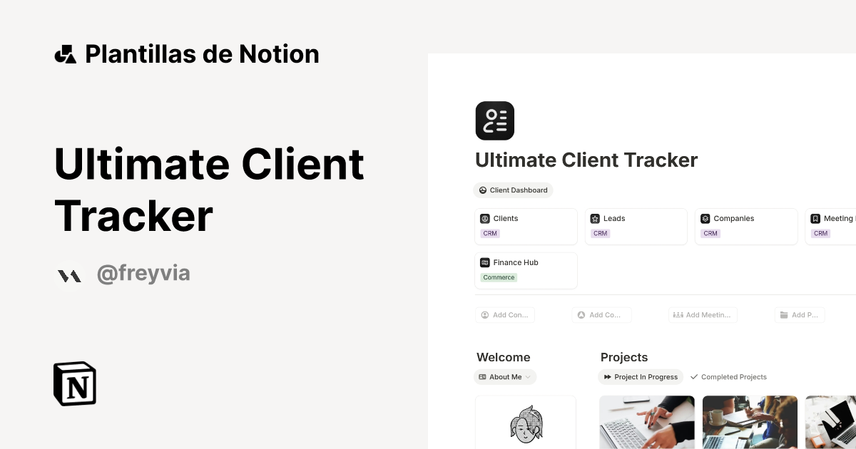 Plantilla Ultimate Client Tracker | Notion Marketplace