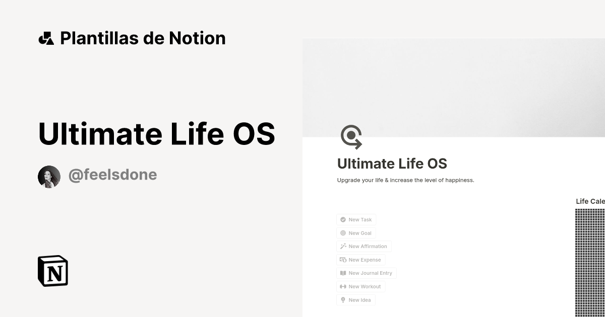 Plantilla Ultimate Life OS | Notion Marketplace
