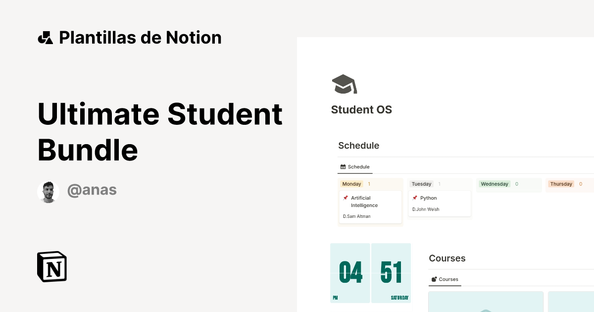 Plantilla Ultimate Student Bundle | Notion Marketplace