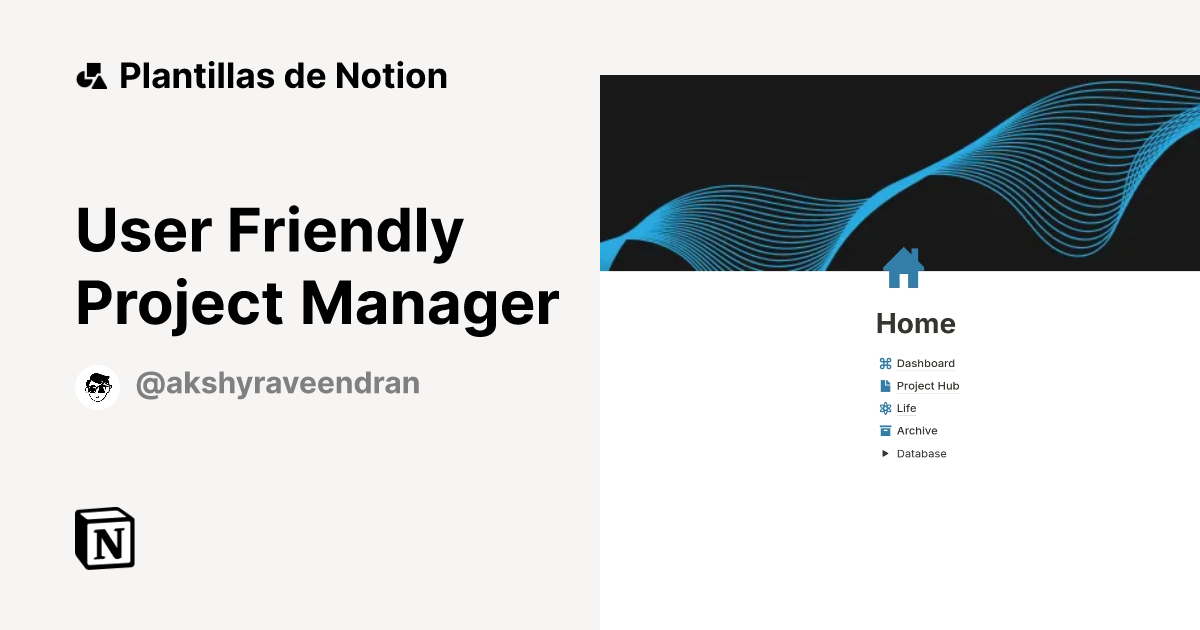 Plantilla User Friendly Project Manager | Notion Marketplace