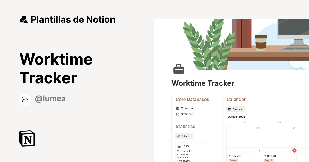 Plantilla Worktime Tracker | Notion Marketplace