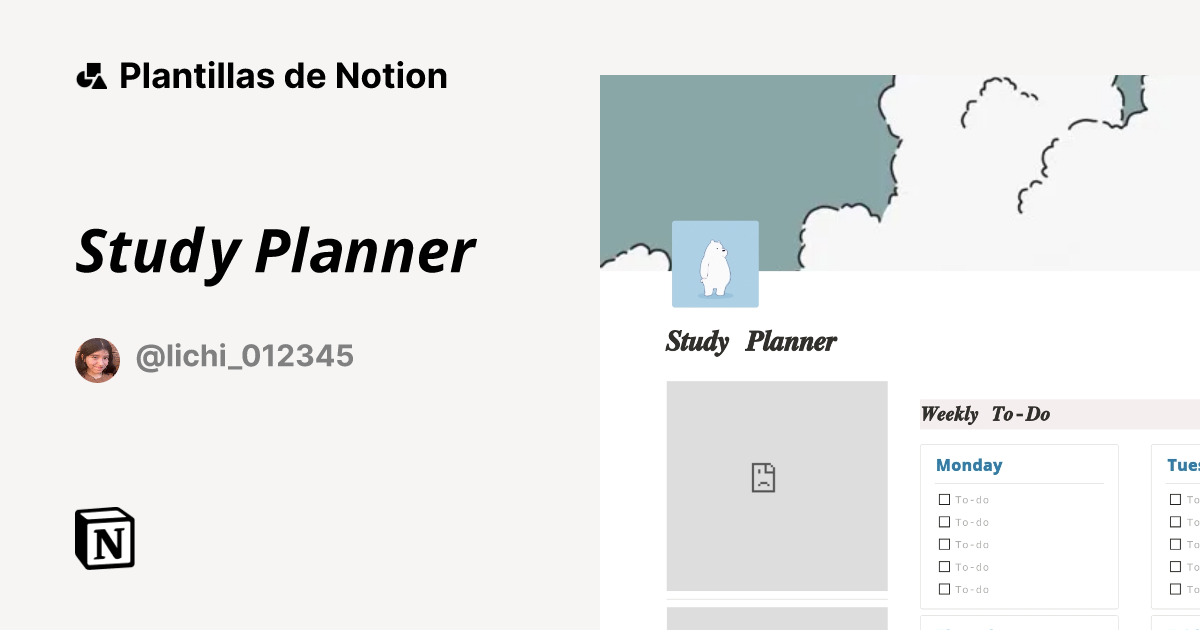 Plantilla 𝑺𝒕𝒖𝒅𝒚 𝑷𝒍𝒂𝒏𝒏𝒆𝒓 | Notion Marketplace