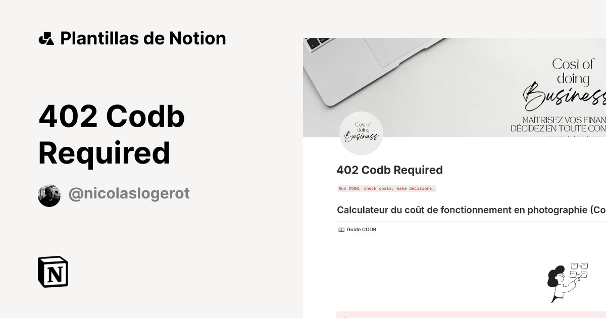 Plantilla 402 Codb Required | Notion Marketplace
