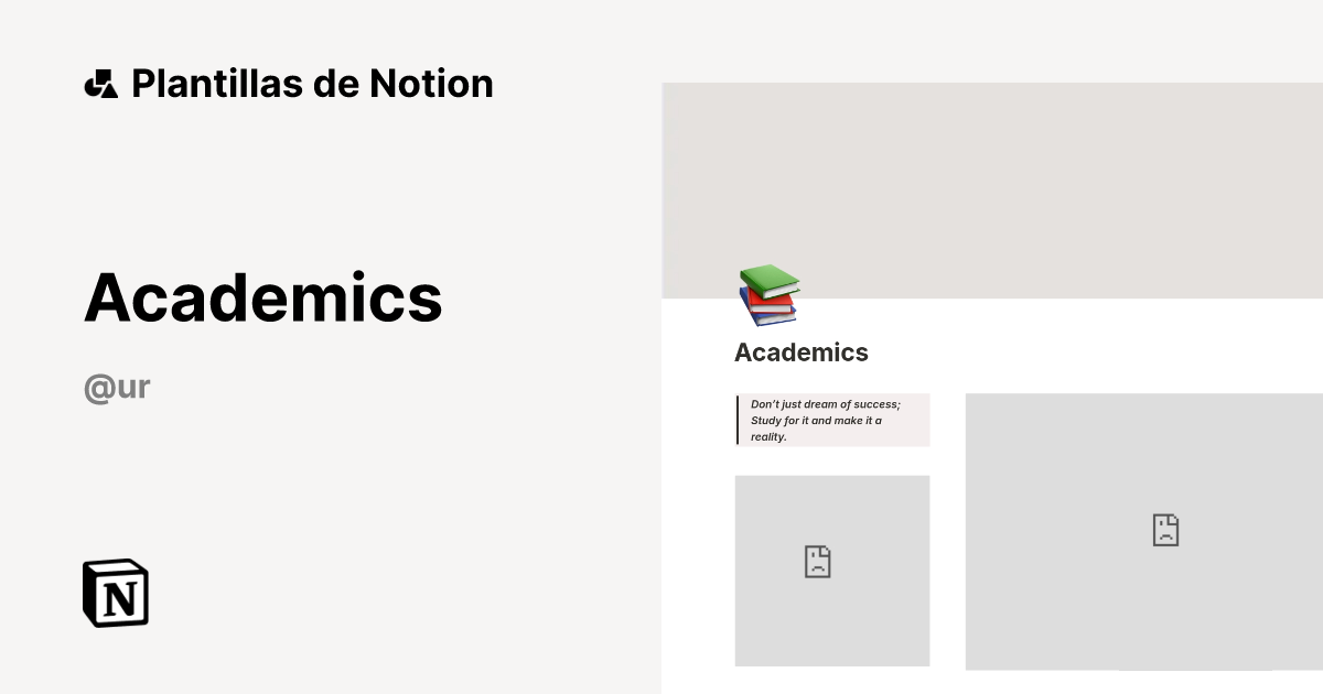 Plantilla Academics | Notion Marketplace