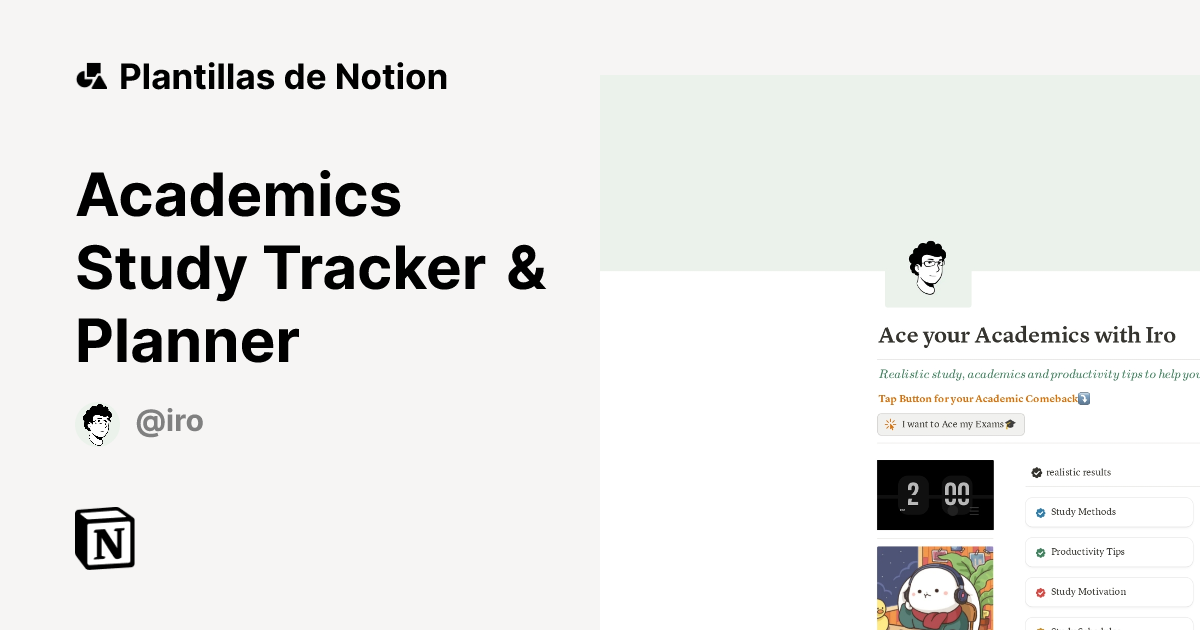 Plantilla Academics Study Tracker & Planner | Notion Marketplace