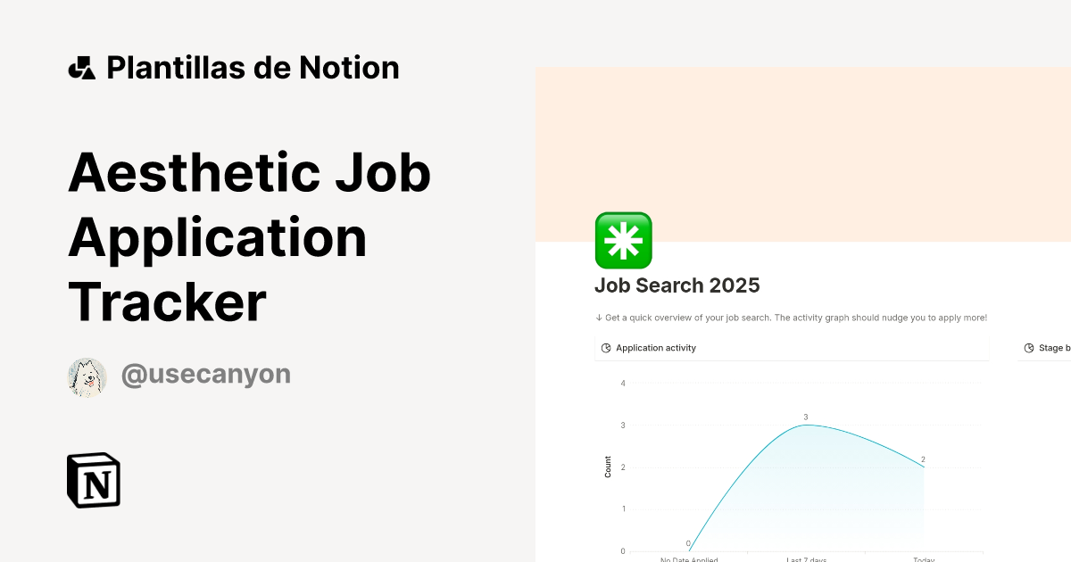 Plantilla Aesthetic Job Application Tracker | Notion Marketplace