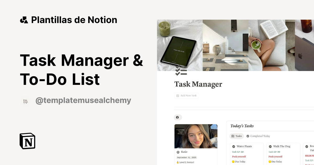 Plantilla Task Manager & To-Do List | Notion Marketplace