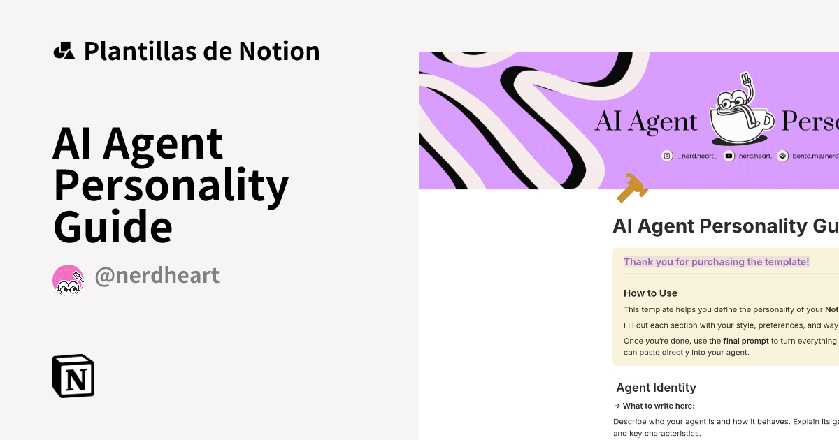 Plantilla AI Agent Personality Guide | Notion Marketplace