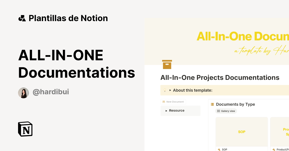 Plantilla ALL-IN-ONE Documentations | Notion Marketplace