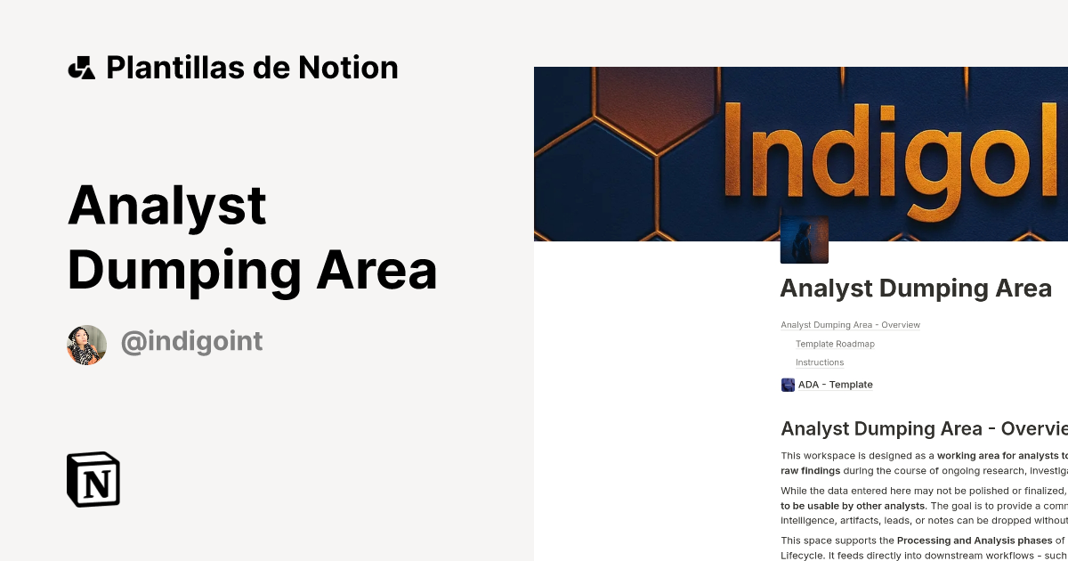 Plantilla Analyst Dumping Area | Notion Marketplace