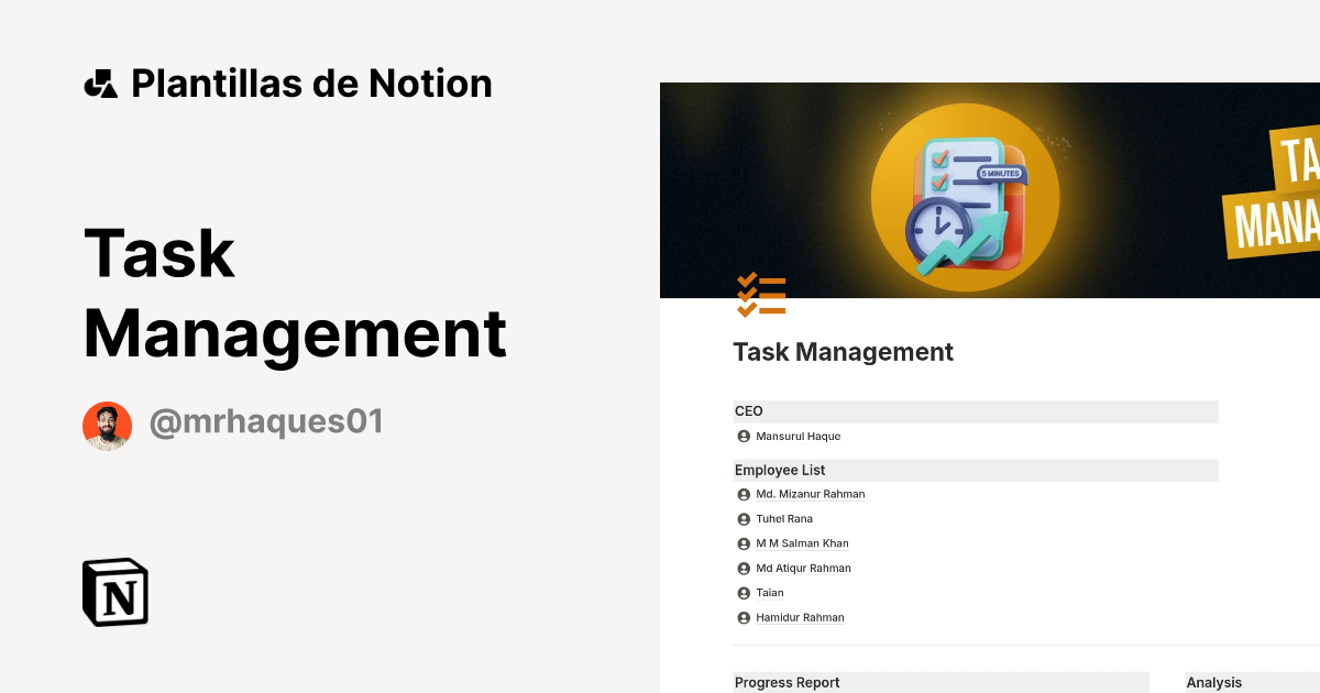 Plantilla Task Management | Notion Marketplace