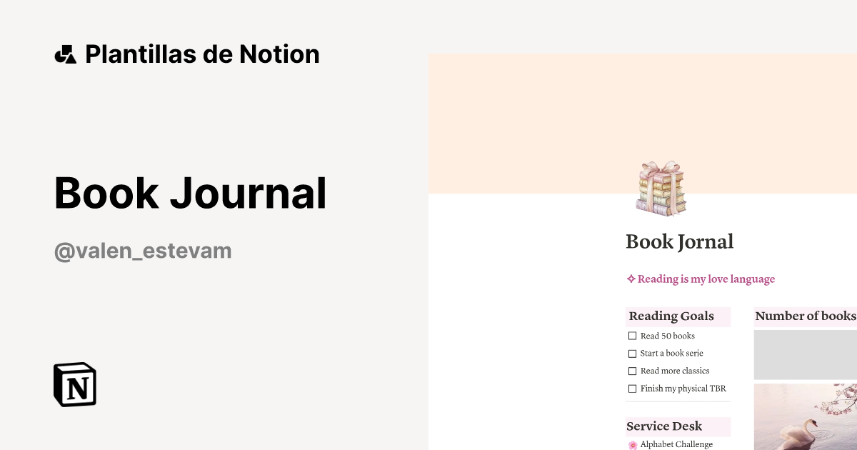 Plantilla Book Journal | Notion Marketplace