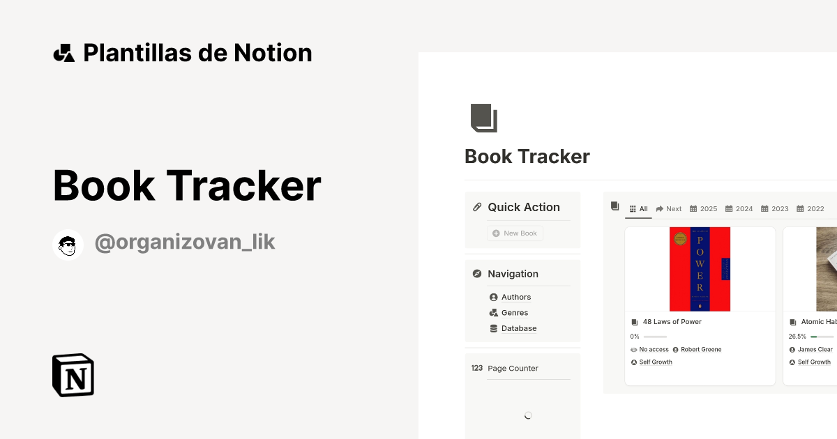 Plantilla Book Tracker | Notion Marketplace
