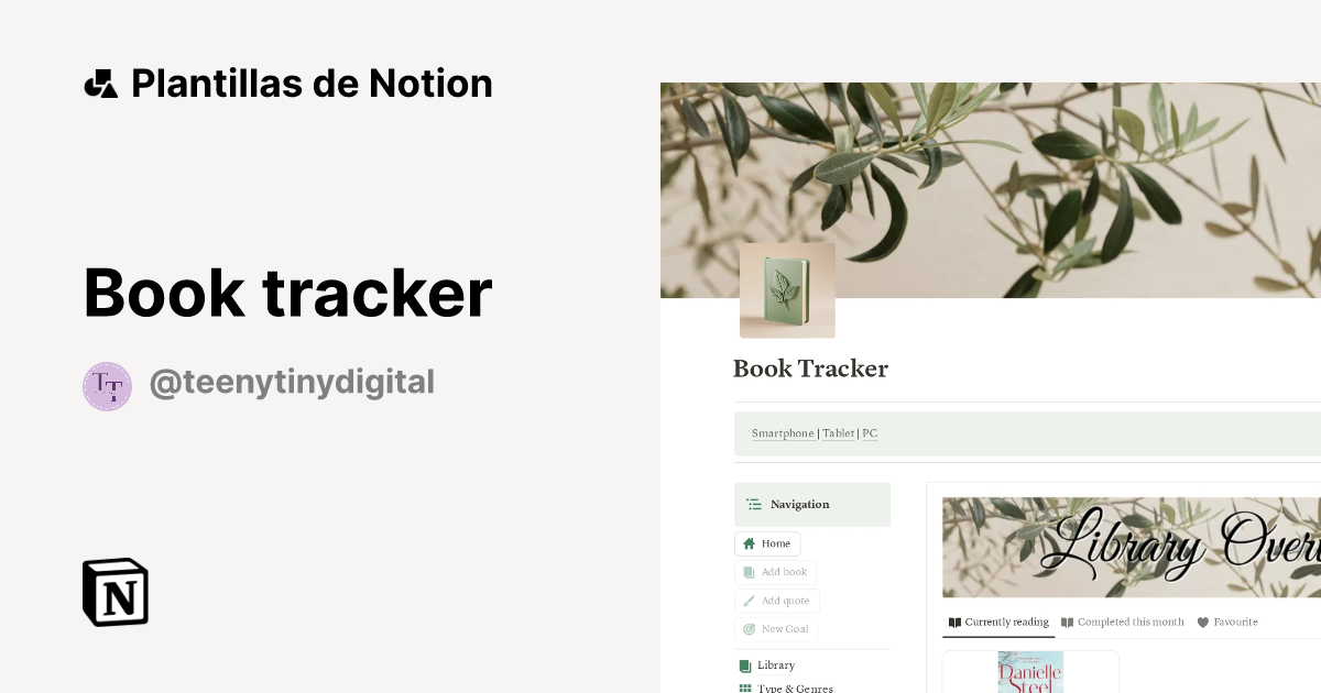 Plantilla Book tracker | Notion Marketplace