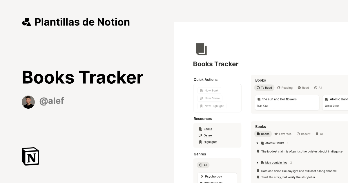 Plantilla Books Tracker | Notion Marketplace