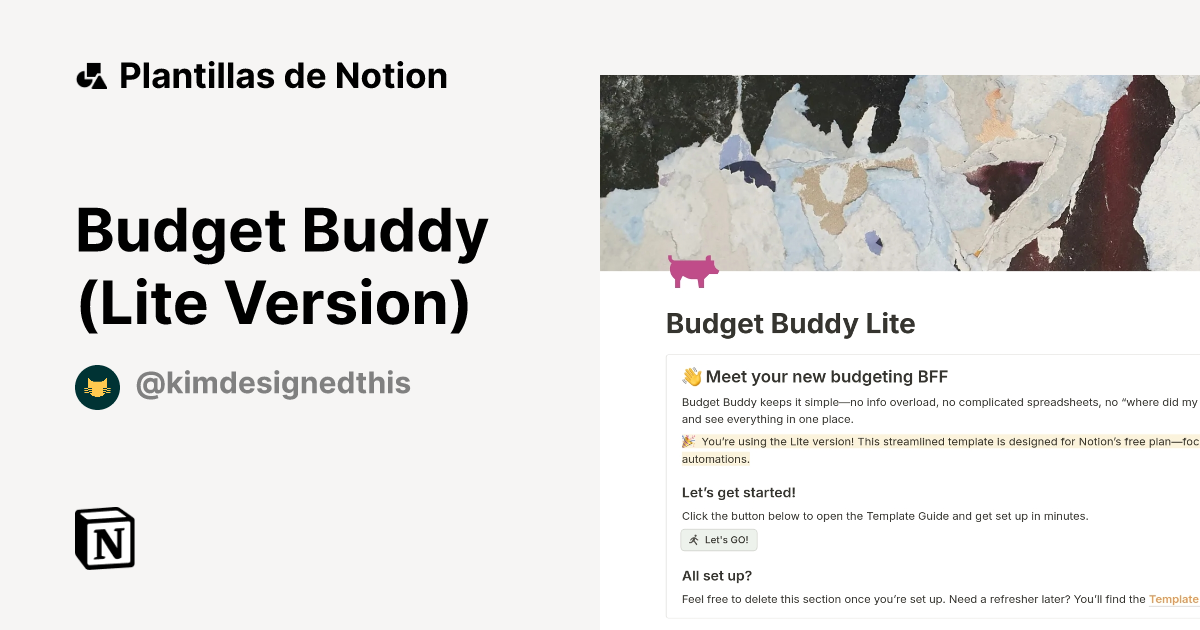 Plantilla Budget Buddy (Lite Version) | Notion Marketplace