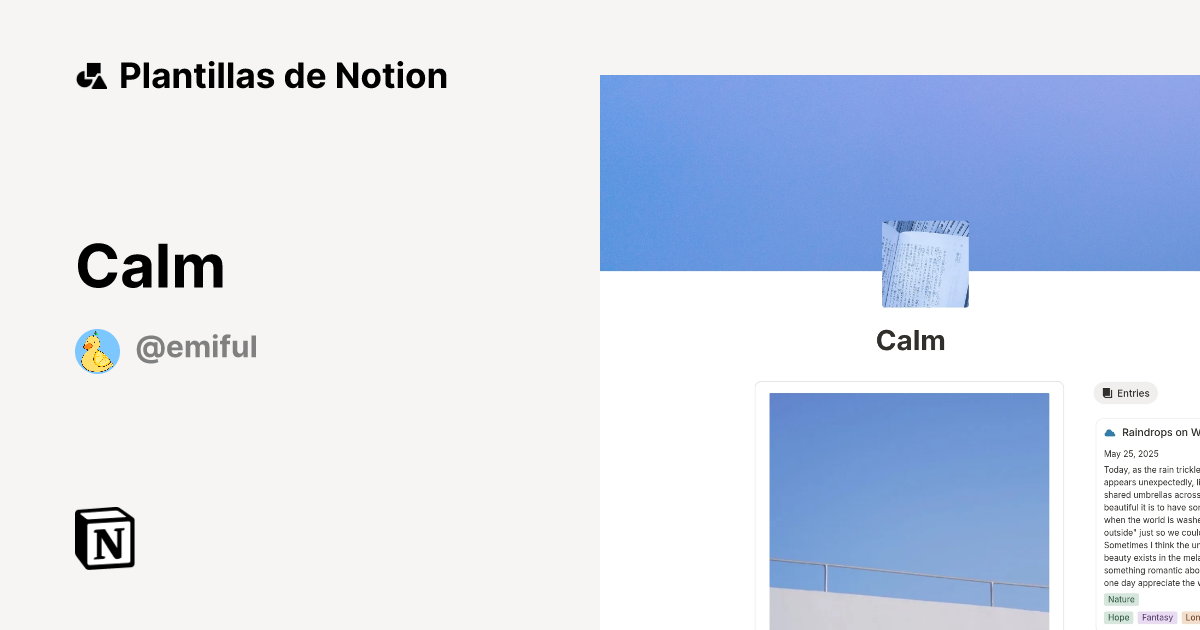 Plantilla Calm | Notion Marketplace