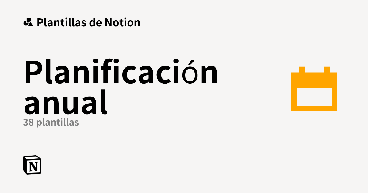 Plantillas gratuitas de Planificación anual de Notion | Notion Marketplace