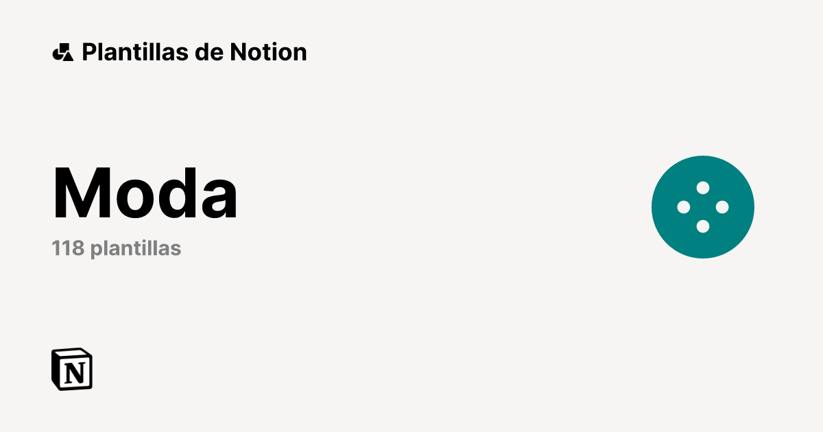 Mejores plantillas de Moda de Notion | Notion Marketplace