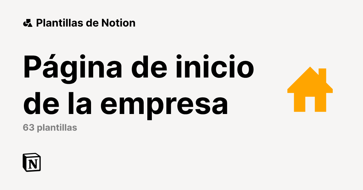Mejores plantillas de Página de inicio de la empresa de Notion | Notion ...