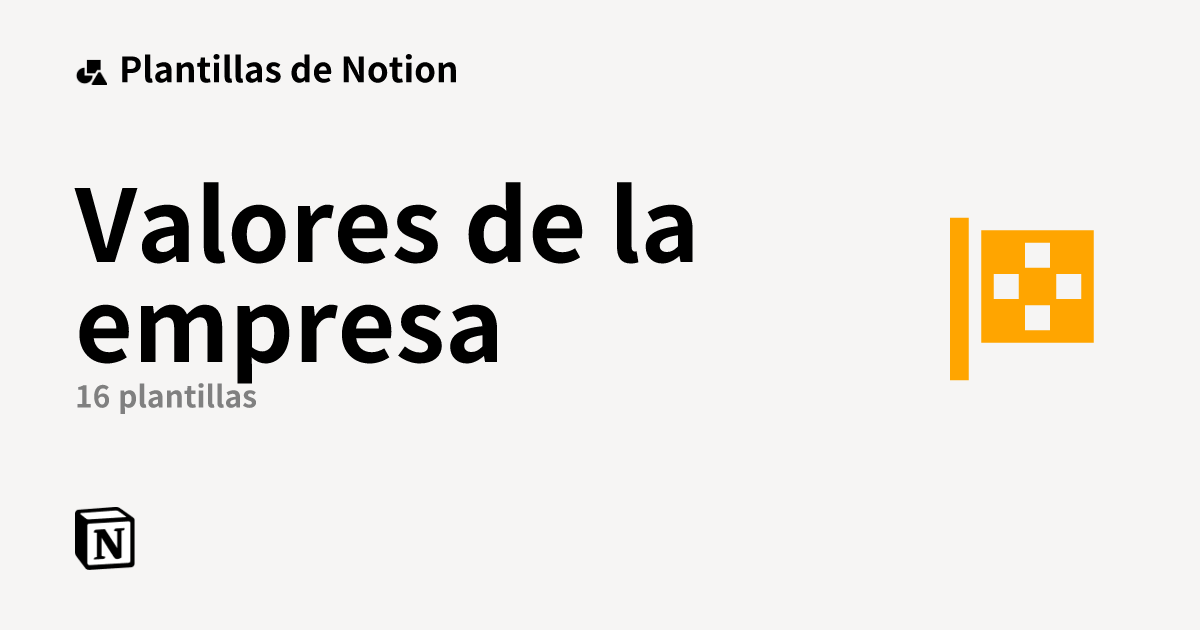 Mejores plantillas de Valores de la empresa de Notion | Notion Marketplace