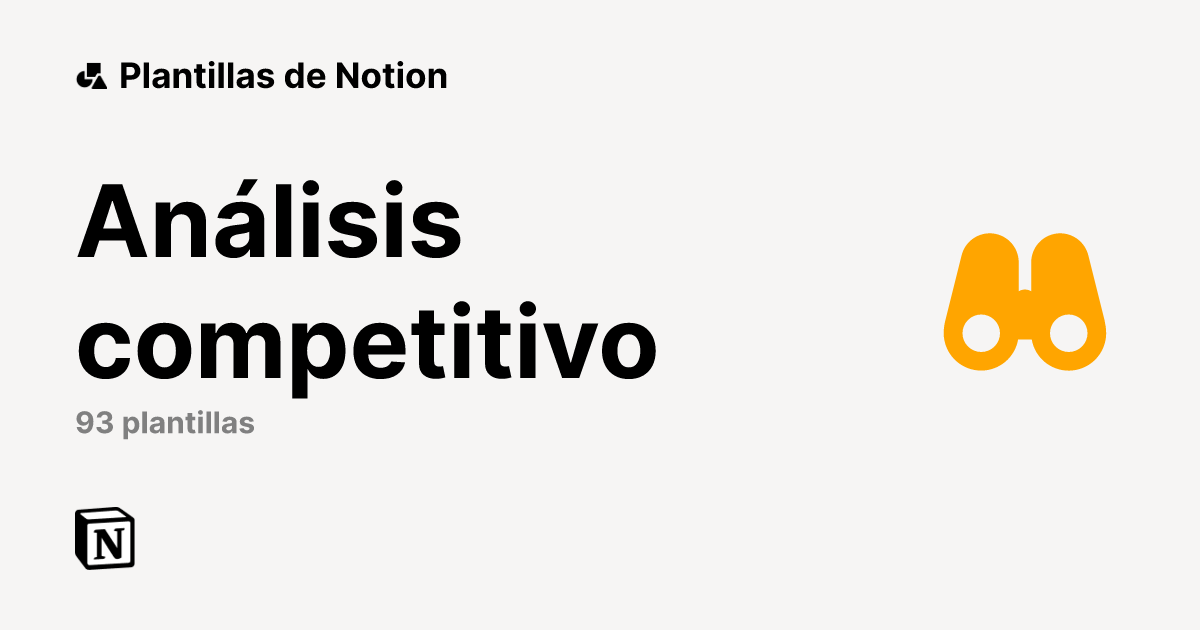 Plantillas gratuitas de Análisis competitivo de Notion | Notion Marketplace