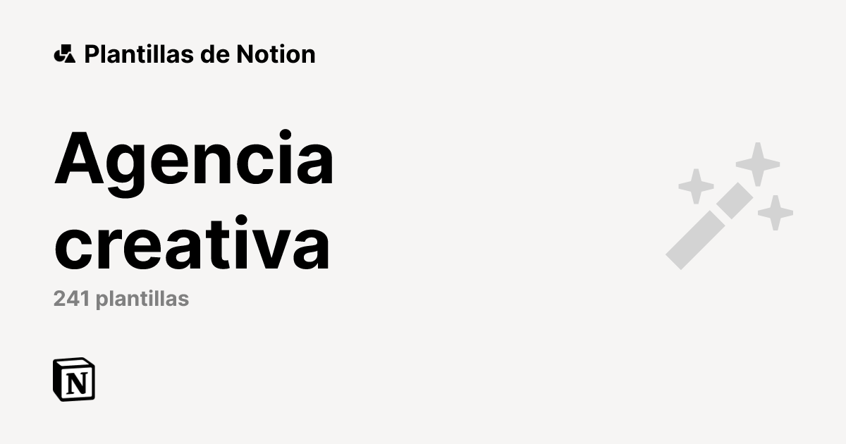 Plantillas de Notion para agencias creativas | Notion Marketplace