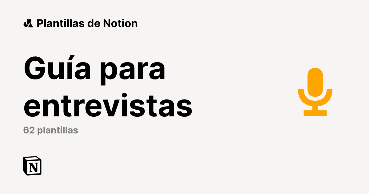 Principales plantillas de Guía para entrevistas de Notion | Notion Marketplace