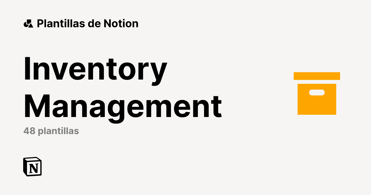 Mejores plantillas de Inventory Management de Notion | Notion Marketplace