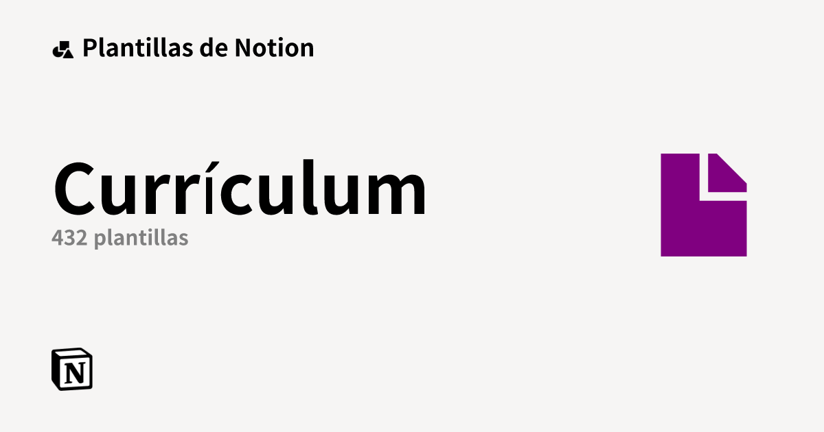 Plantillas gratuitas de Currículum de Notion | Notion Marketplace