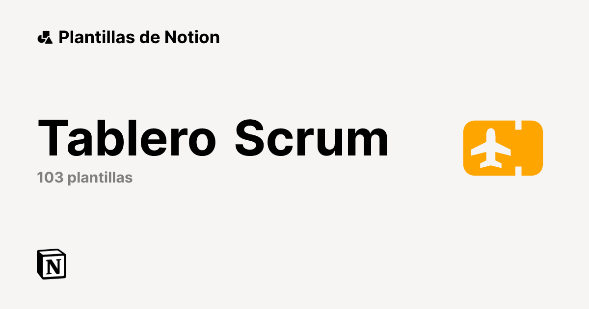 Plantillas para Scrum | Notion Marketplace