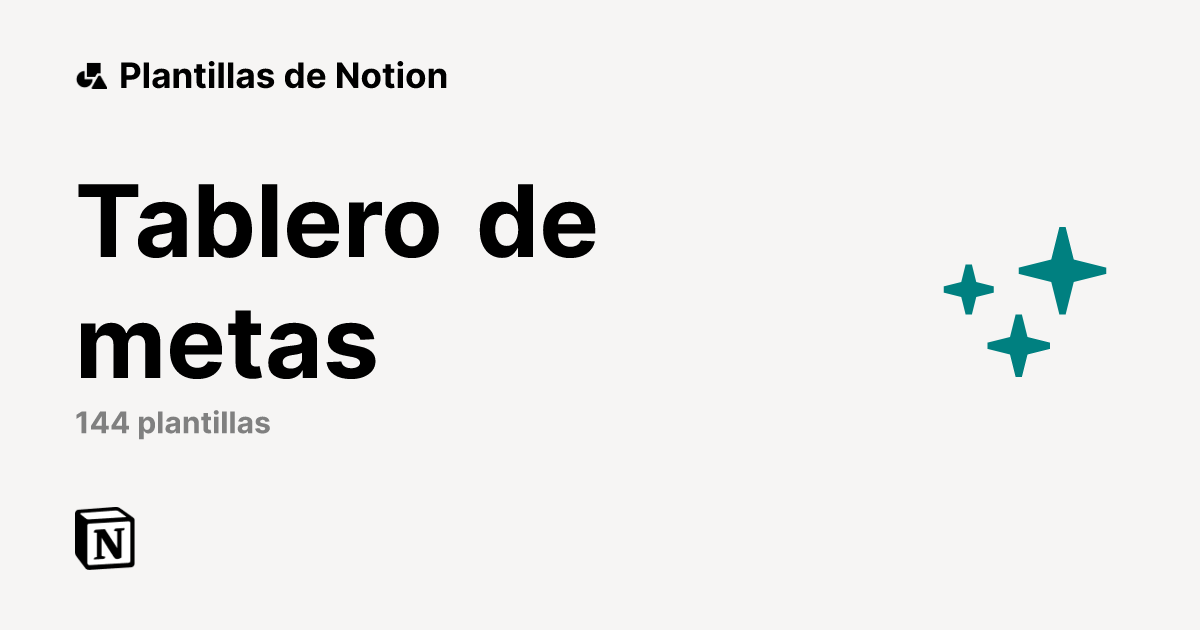 Plantillas gratuitas de Tablero de metas de Notion | Notion Marketplace