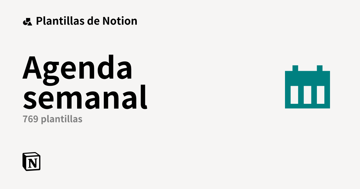 Mejores plantillas de Agenda semanal de Notion | Notion Marketplace