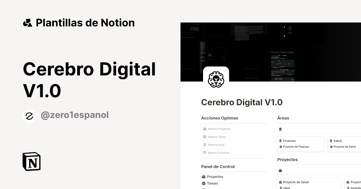 Plantilla Cerebro Digital V1.0 | Notion Marketplace