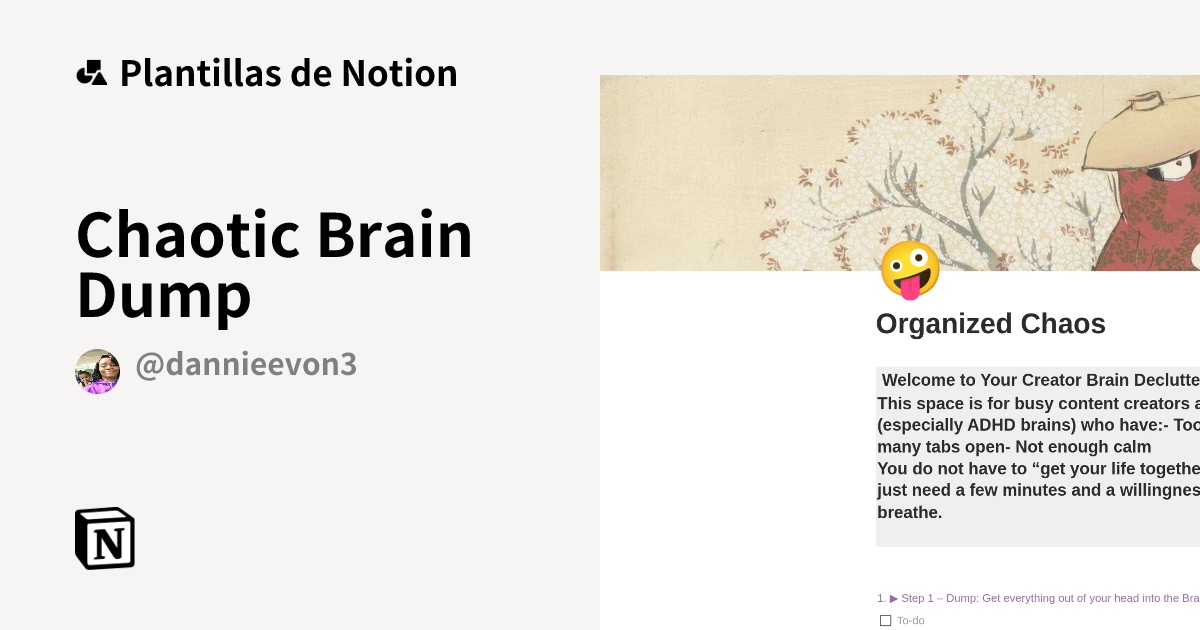Plantilla Chaotic Brain Dump | Notion Marketplace