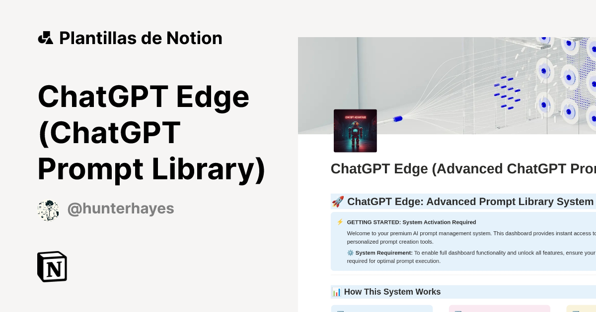 Plantilla ChatGPT Edge (ChatGPT Prompt Library) | Notion Marketplace
