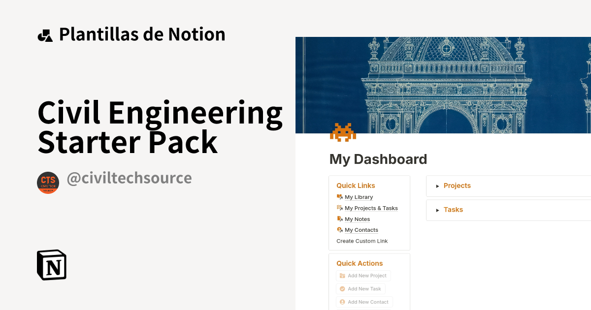 Plantilla Civil Engineering Starter Pack | Notion Marketplace