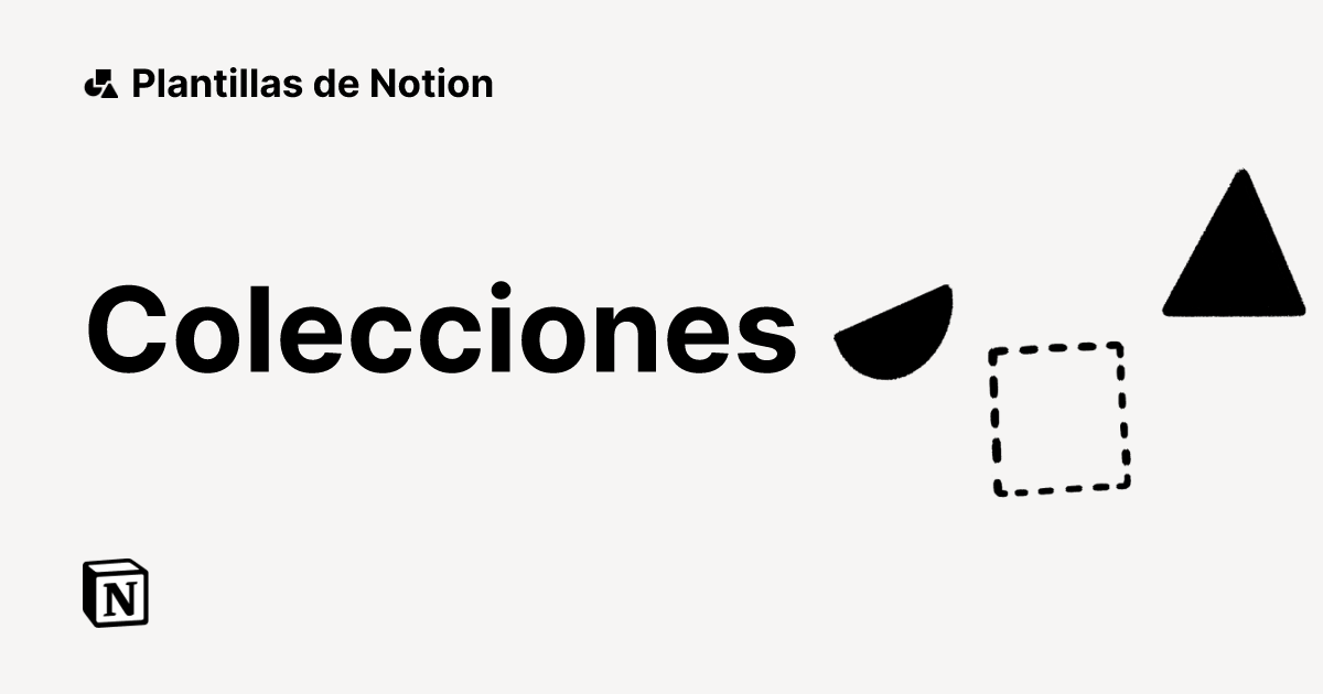 Plantillas de Notion Marketplace: Colecciones
