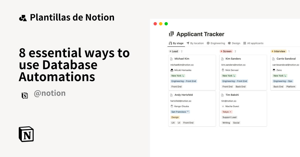 8 essential ways to use Database Automations | Plantillas de Notion Marketplace