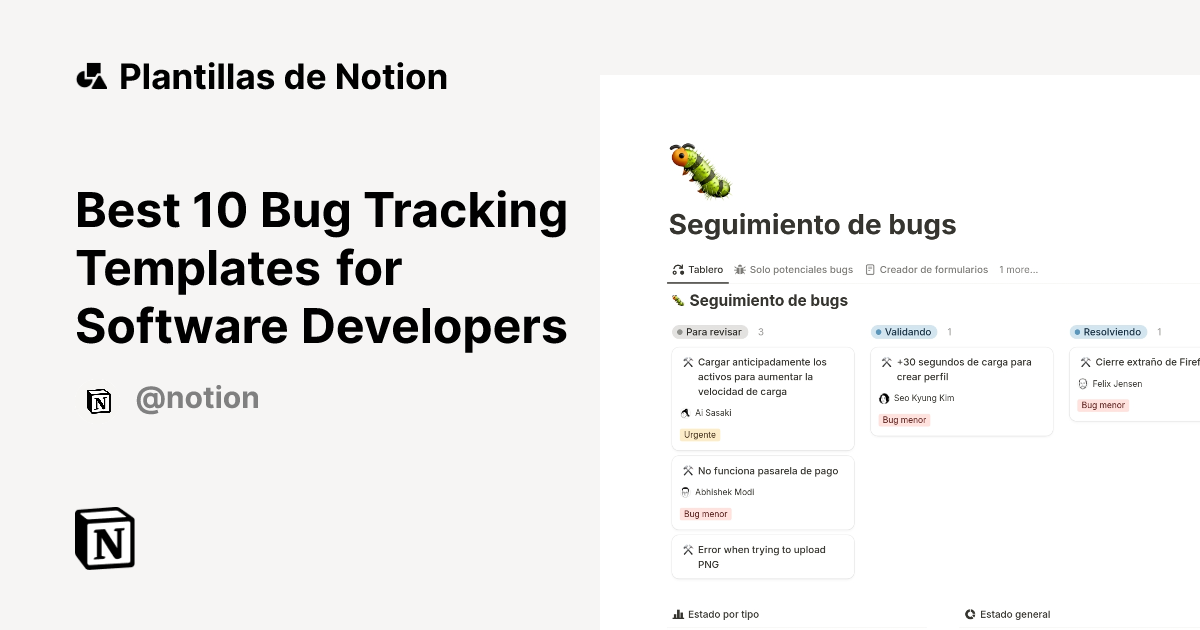 Best 10 Bug Tracking Templates for Software Developers | Plantillas de ...