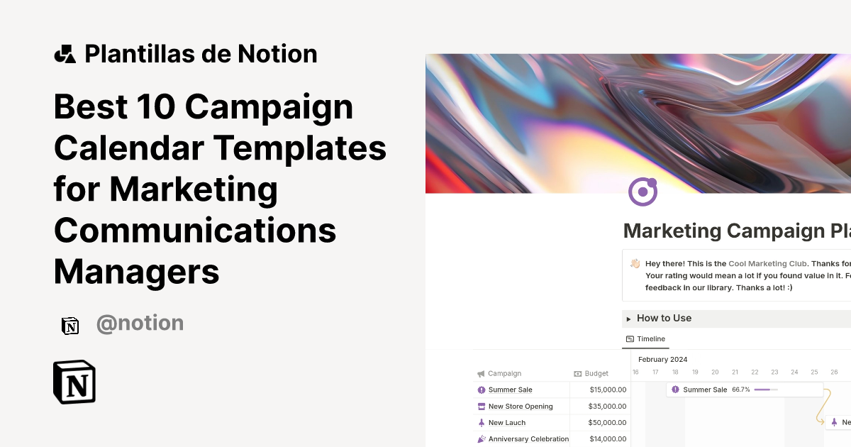 Best 10 Campaign Calendar Templates for Marketing Communications ...