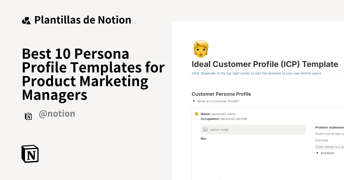 Best 10 Persona Profile Templates for Product Marketing Managers ...