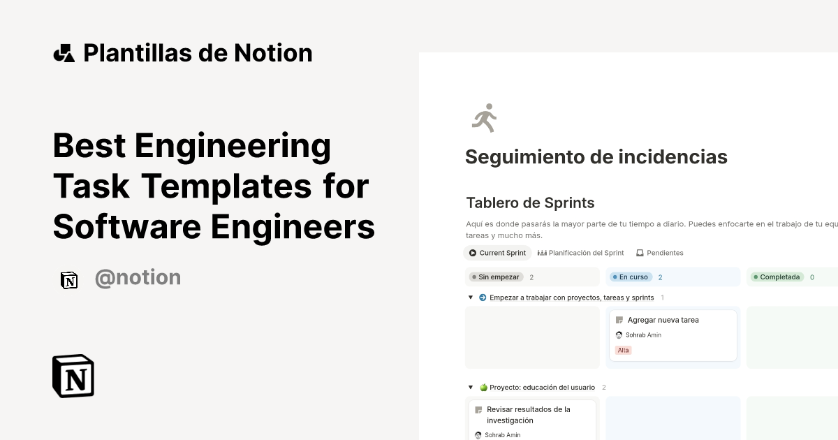 Best Engineering Task Templates for Software Engineers | Plantillas de ...