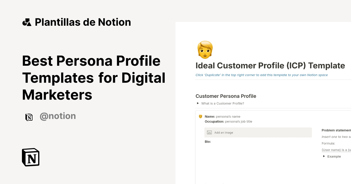 Best Persona Profile Templates for Digital Marketers | Plantillas de ...