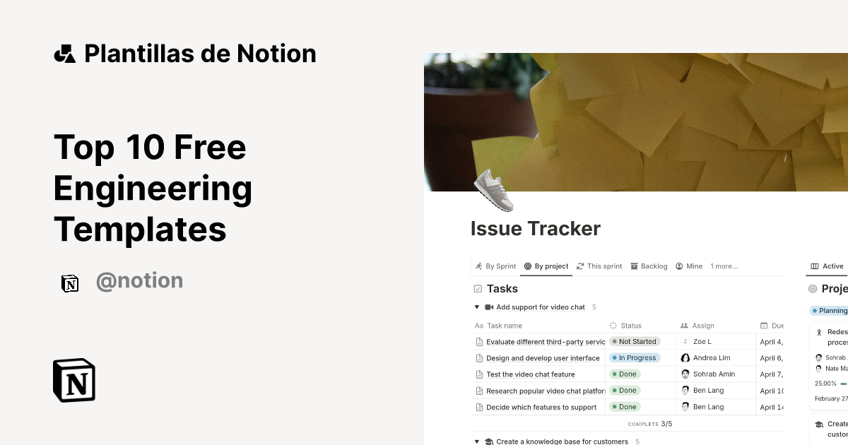 Top 10 Free Engineering Templates | Plantillas de Notion Marketplace