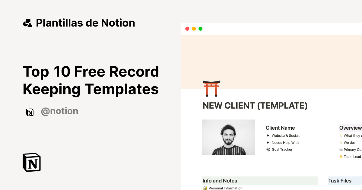 Top 10 Free Record Keeping Templates | Plantillas de Notion Marketplace